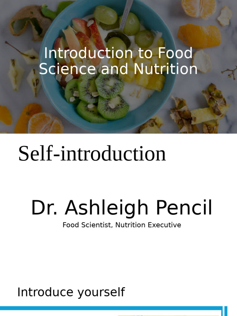 Introduction to Food Science and Nutrition | PDF