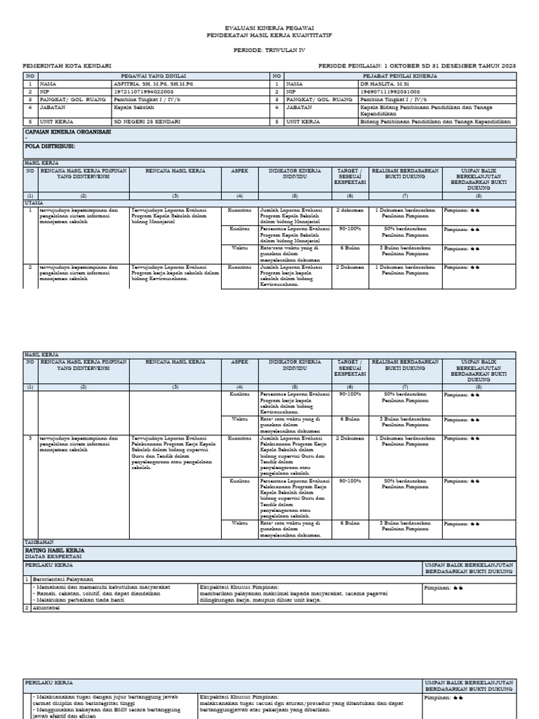Evaluasi Kinker TW 4 | PDF
