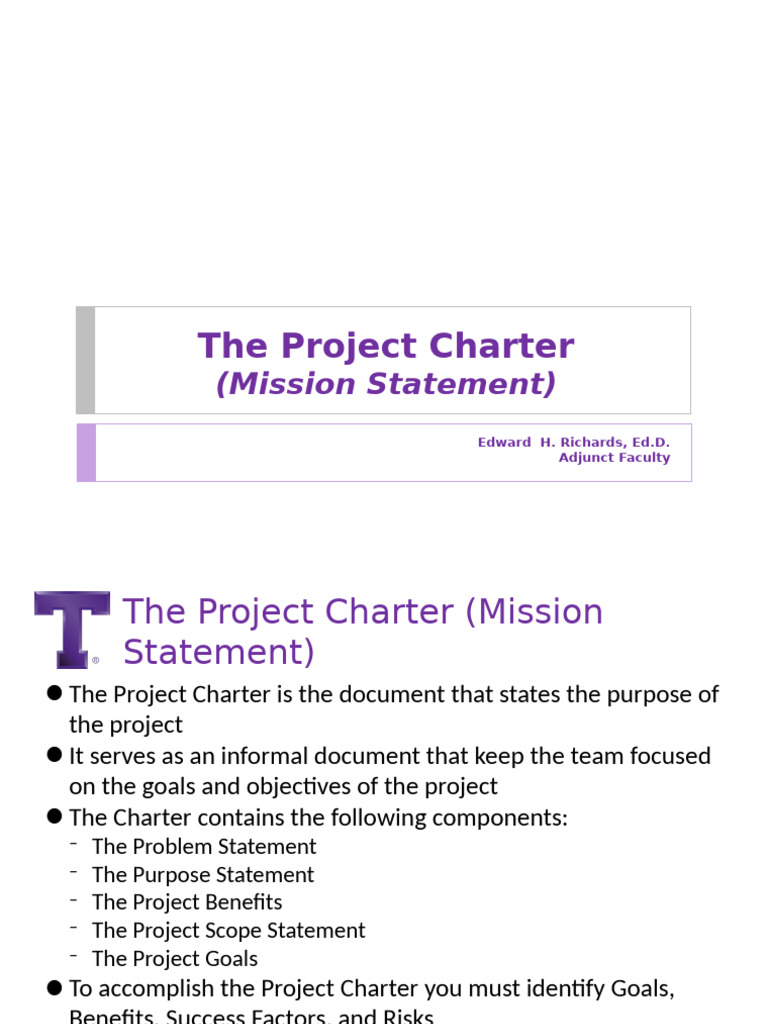Project Charter RevB-1 | PDF