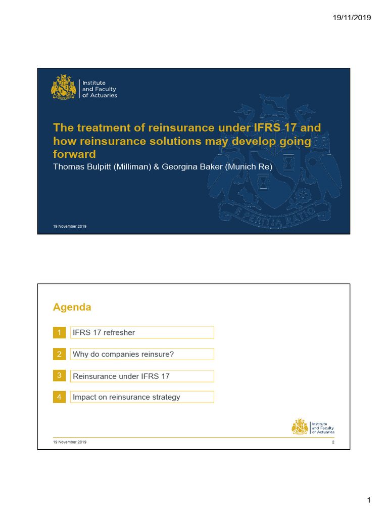 A3 Life Conference 2019 - IFRS 17 Reinsurance FINAL | PDF