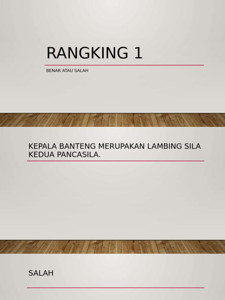 Rangking 1 | PDF