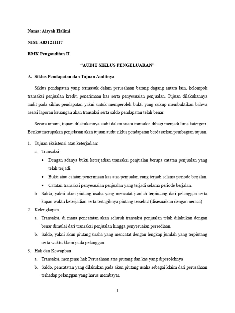 RMK Audit Ii | PDF | Business | Finance & Money Management