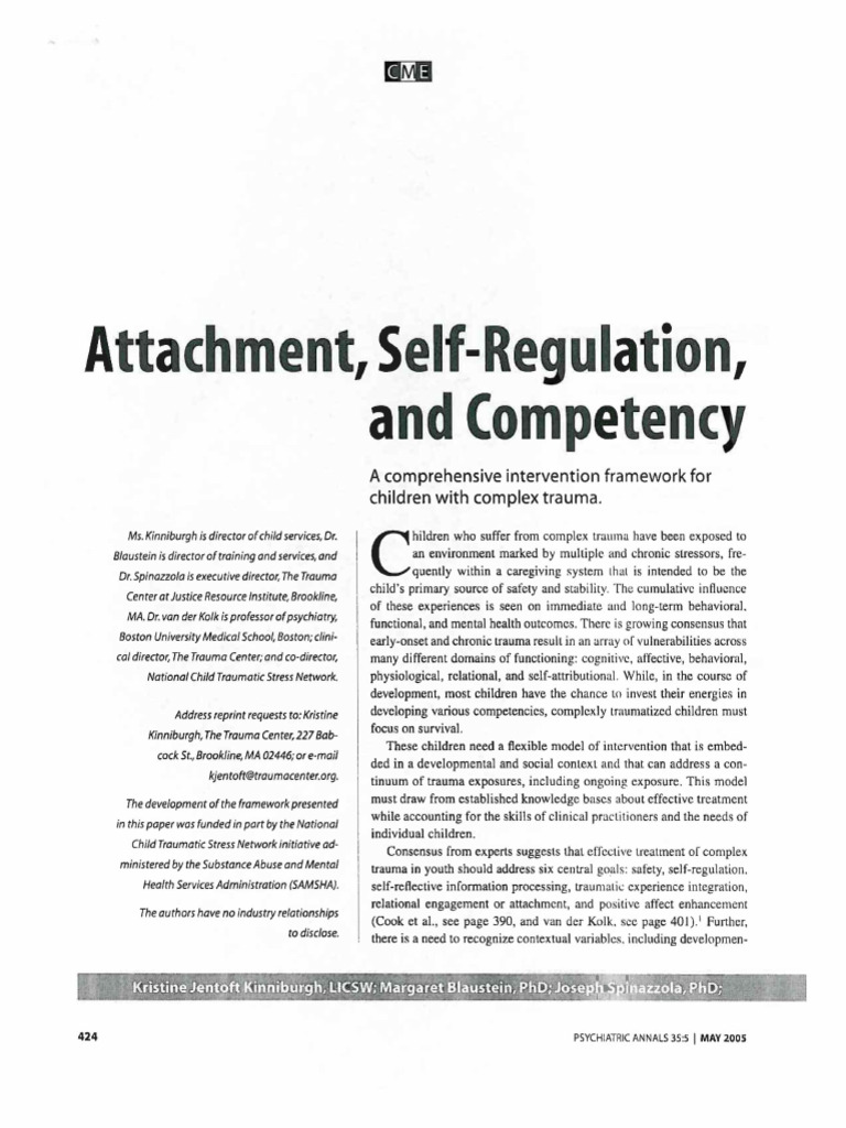 Attachment Self Regulation and Competency | PDF