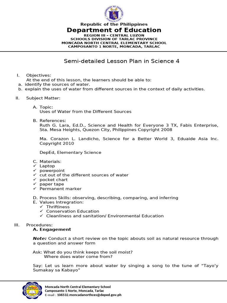 Semi-detailed-Lesson-Plan Science-4-Aljoe-Asuncion | PDF