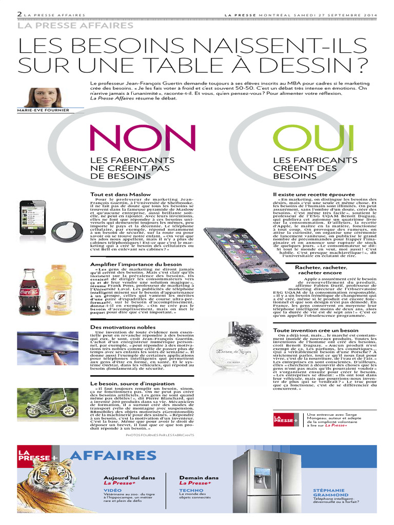 Les Besoins Naissent Ils Sur Une Table À Dessin (Cours 2) | PDF