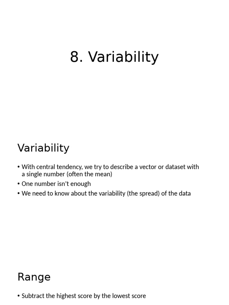 Variability | PDF
