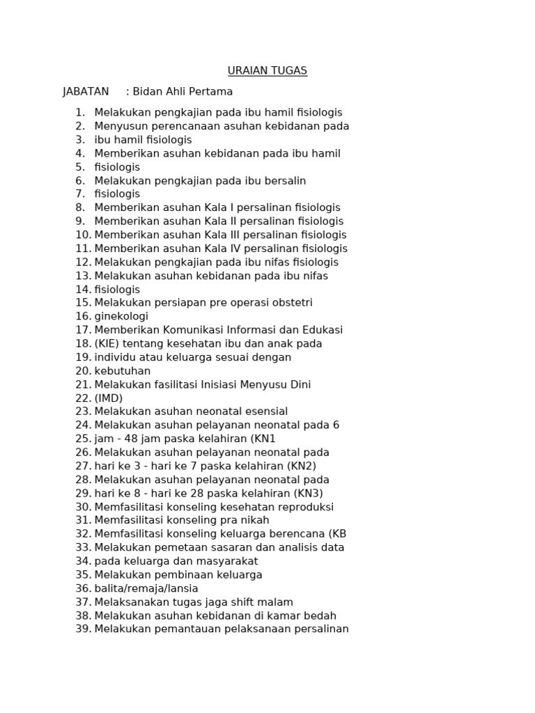 Bidan Ahli Pertama | PDF