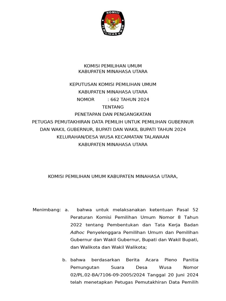 Komisi Pemilihan Umum | PDF