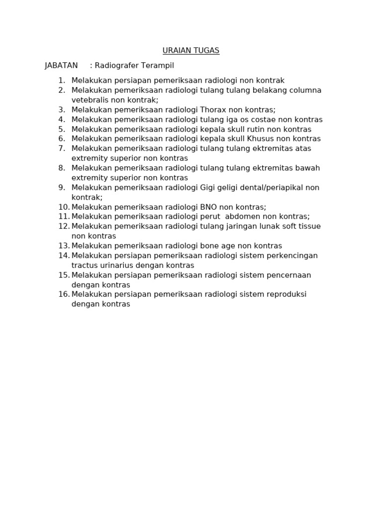 Radiografer Terampil | PDF