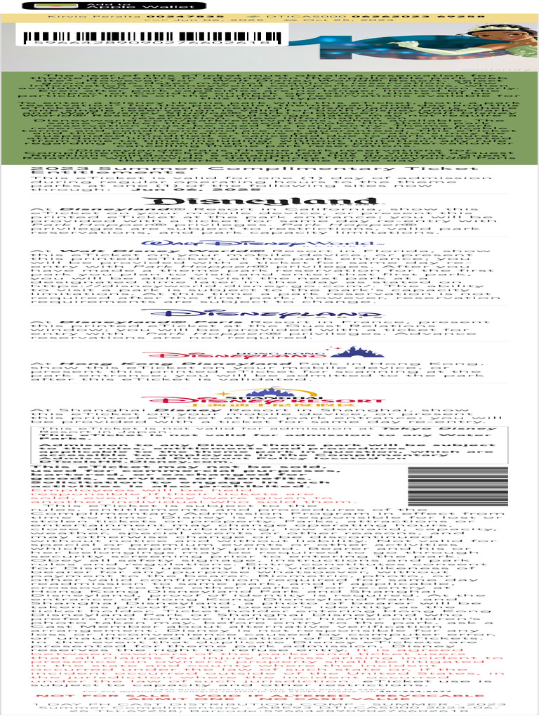 Complimentary Admission | PDF