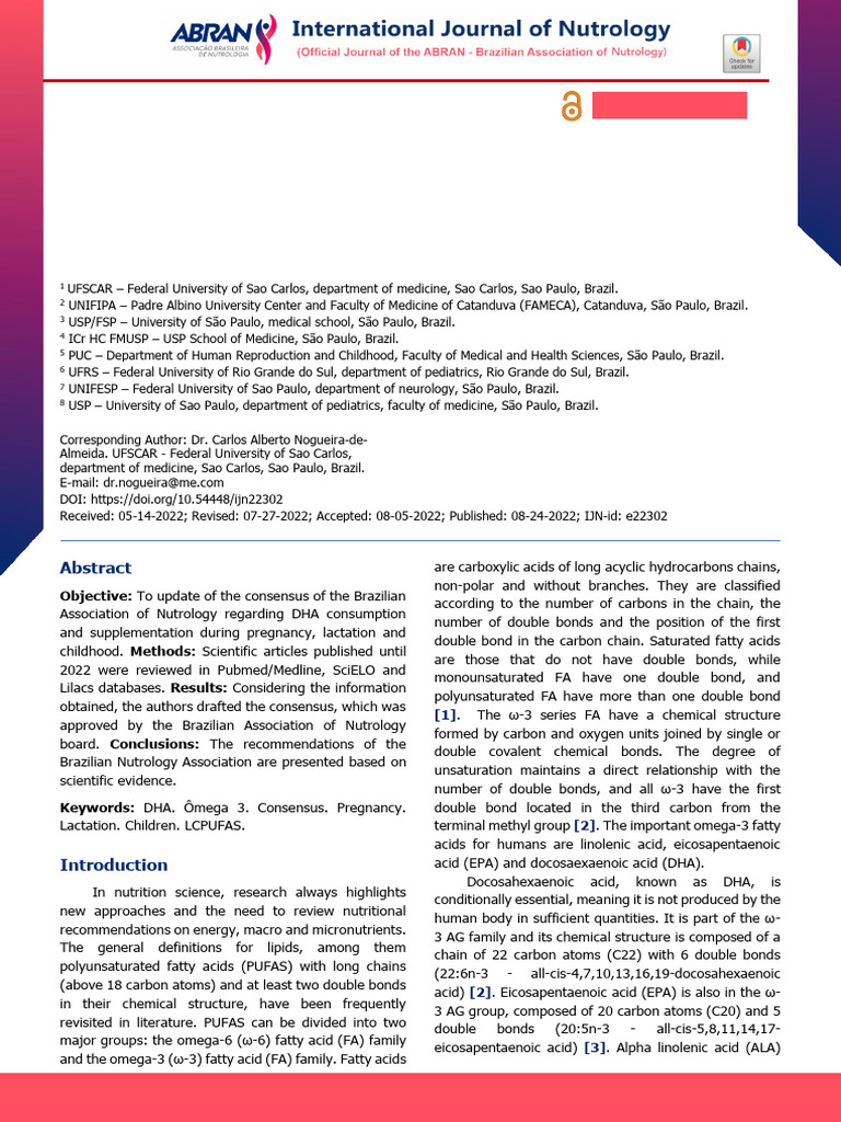 II Consensus of The Brazilian Nutrology Associatio | PDF