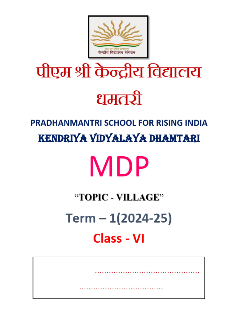 Class-6, Mdp-Term-1,2024 | PDF