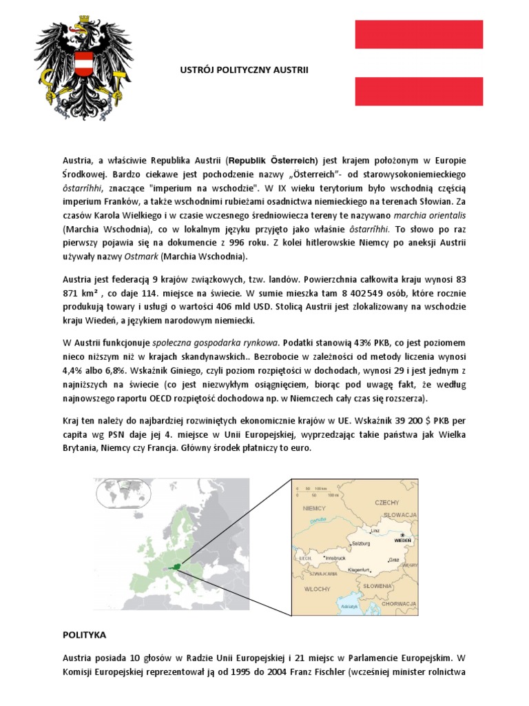 Ustrój Polityczny Austrii | PDF
