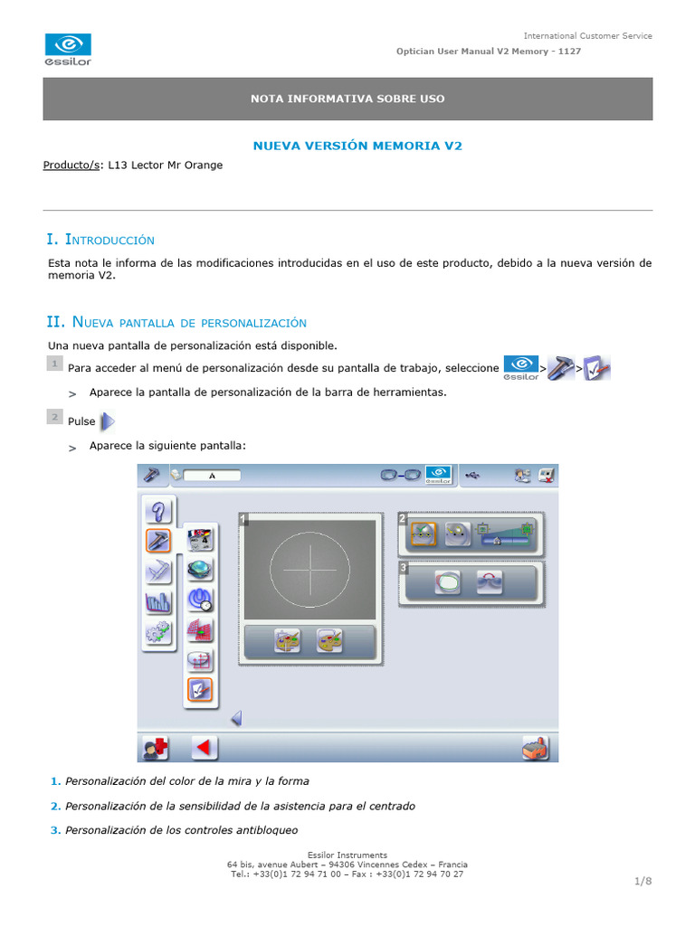 L13 User Manual Addendum (Es) | PDF