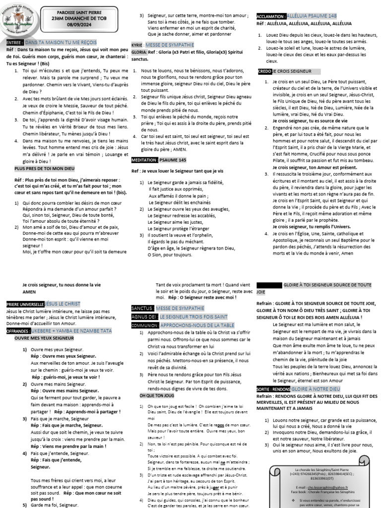 Programme 23em Dimanche Tob | PDF