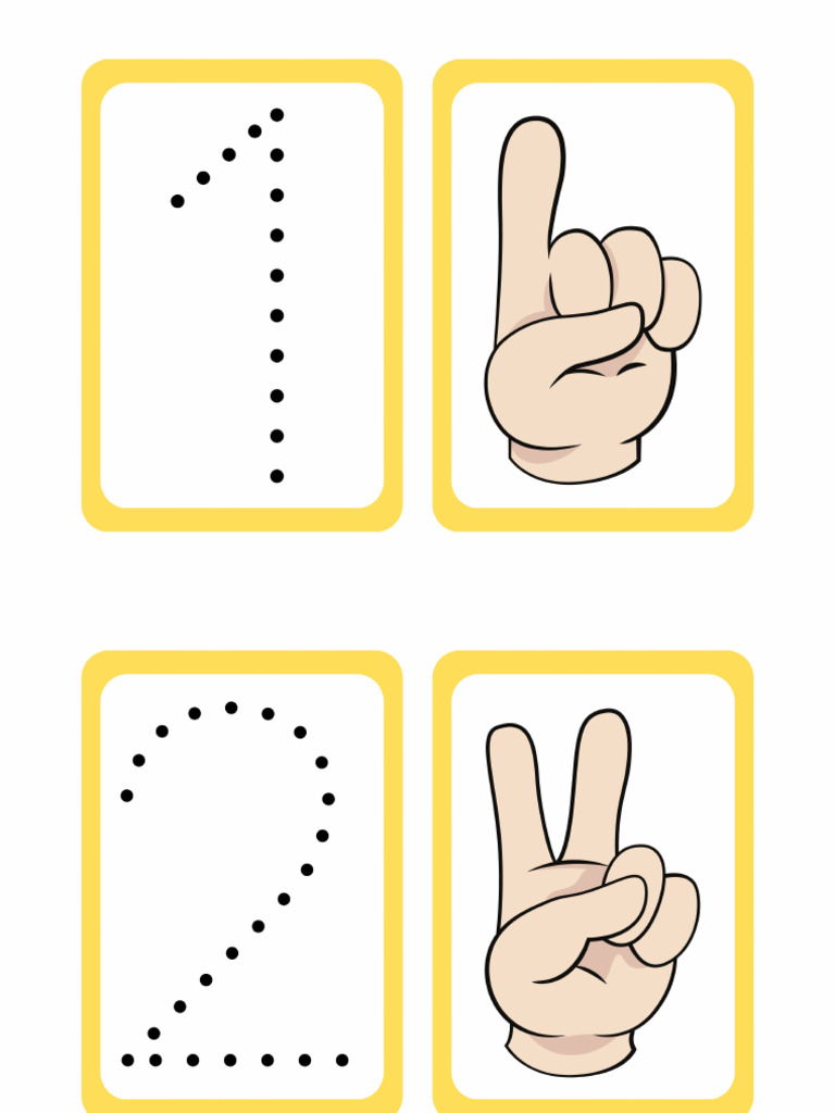 Números Del 1 Al 10 Con Las Manos | PDF