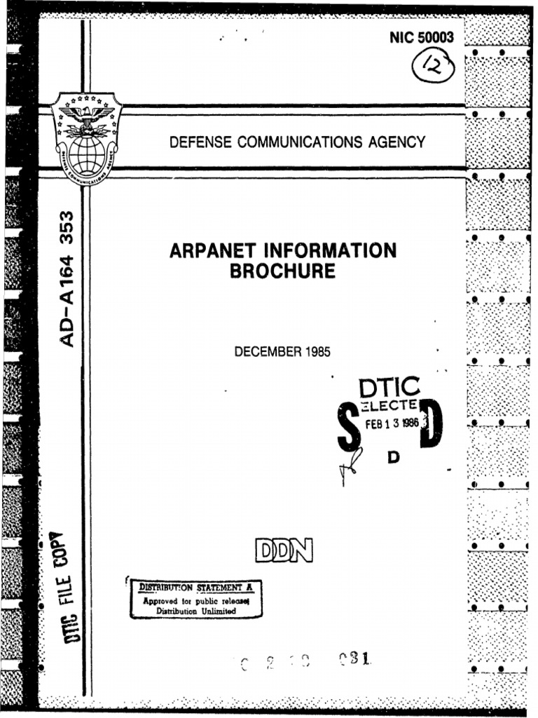 ARPANET Information Brochure | PDF