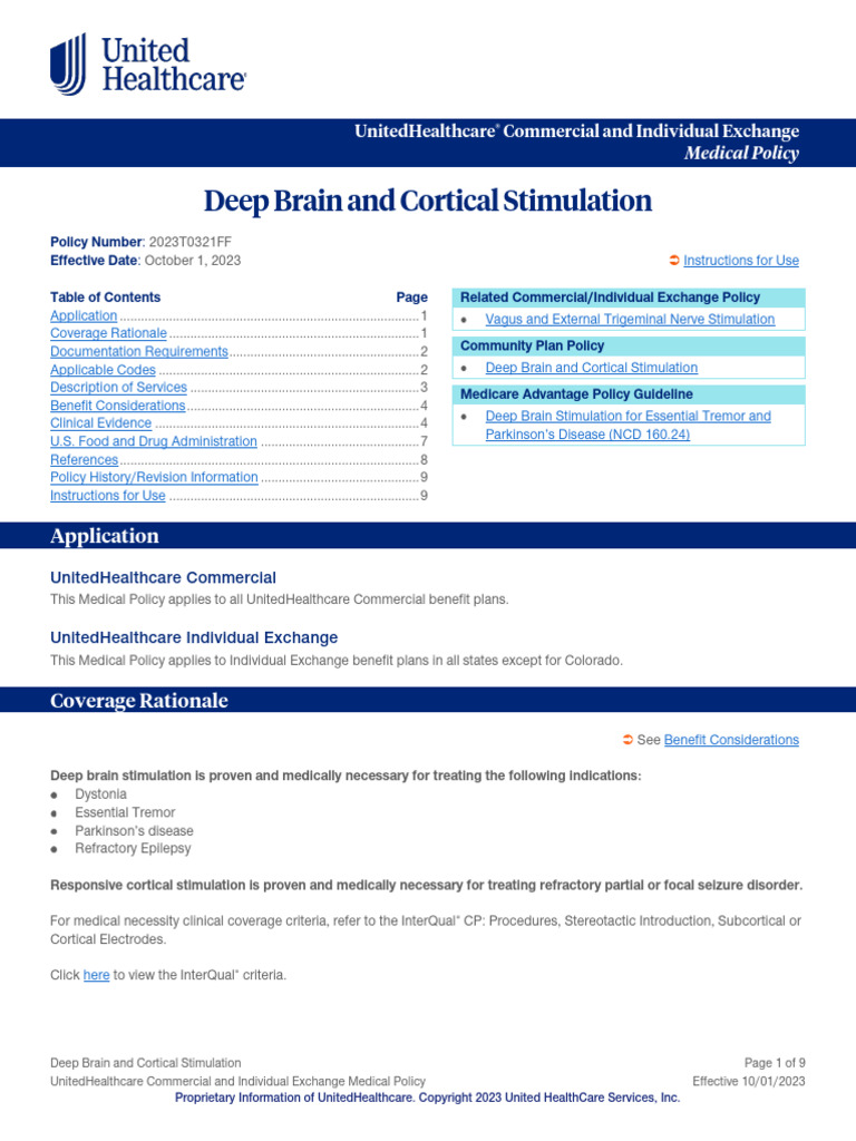 Deep Brain Cortical Stimulation | PDF | Deep Brain Stimulation | Self ...