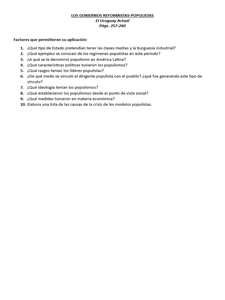 Los Gobiernos Reformistas | PDF