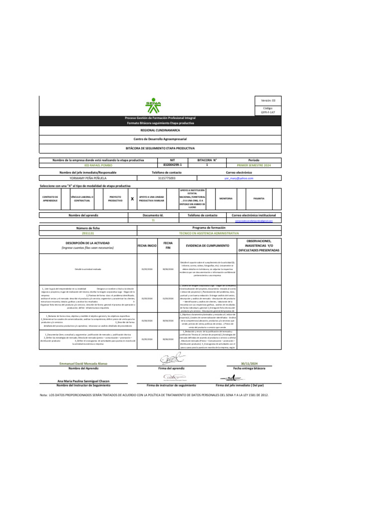 Grado 10 - BITACORA - 1 | PDF