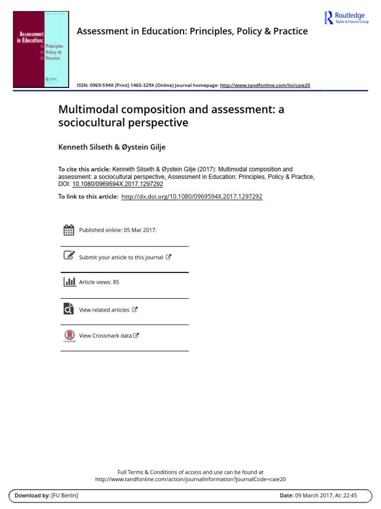 Multimodal Composition Assessment Insights | PDF | Educational ...