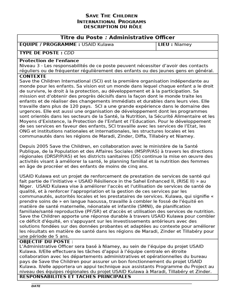Job Description Admin Officer | PDF
