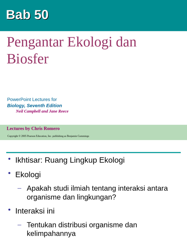 An Introduction To Ecology and The Biosphere | PDF