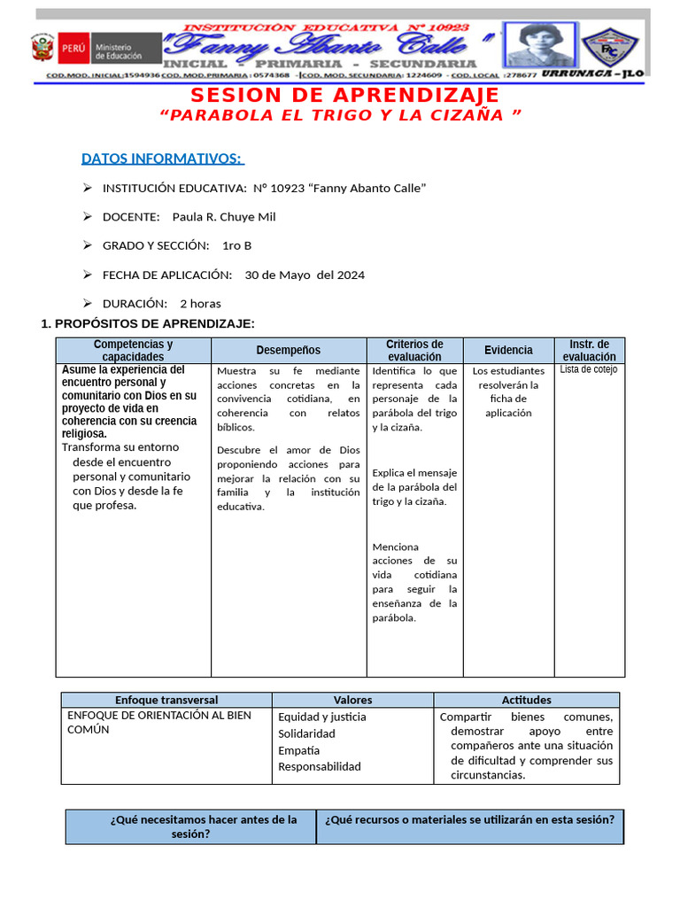 Parabola Trigo y La Cizaña | PDF