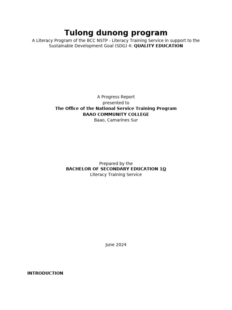 Tulong Dunong Program | PDF