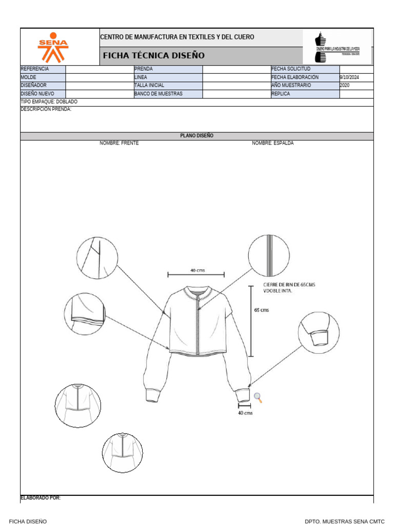 PLANTILLA FICHA TÉCNICA CMTC Yuli | PDF
