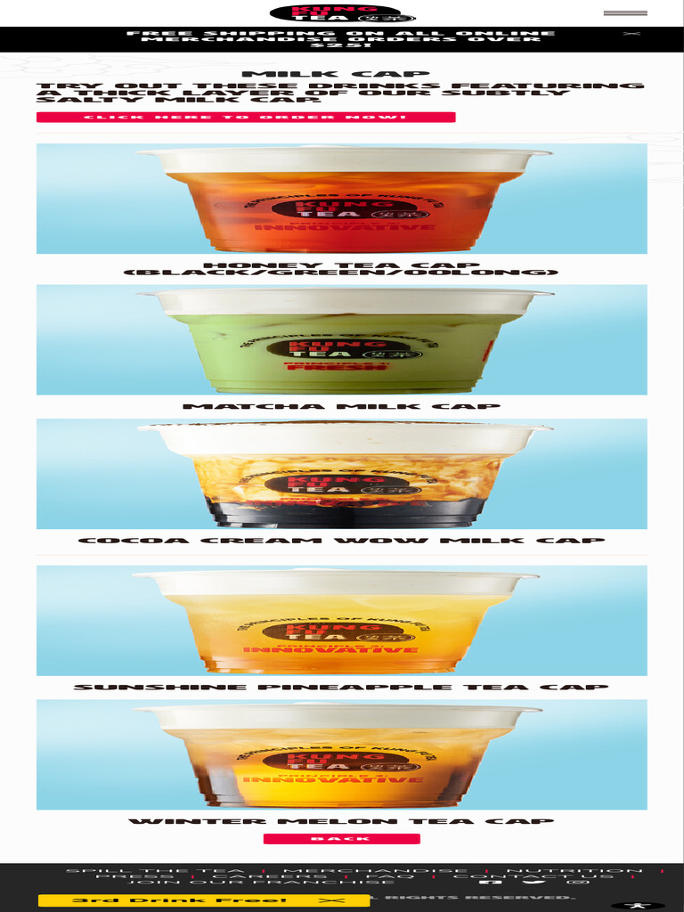 Milk Cap Series - Kung Fu Tea Fresh - Innovative - Fearless Leading Tea ...