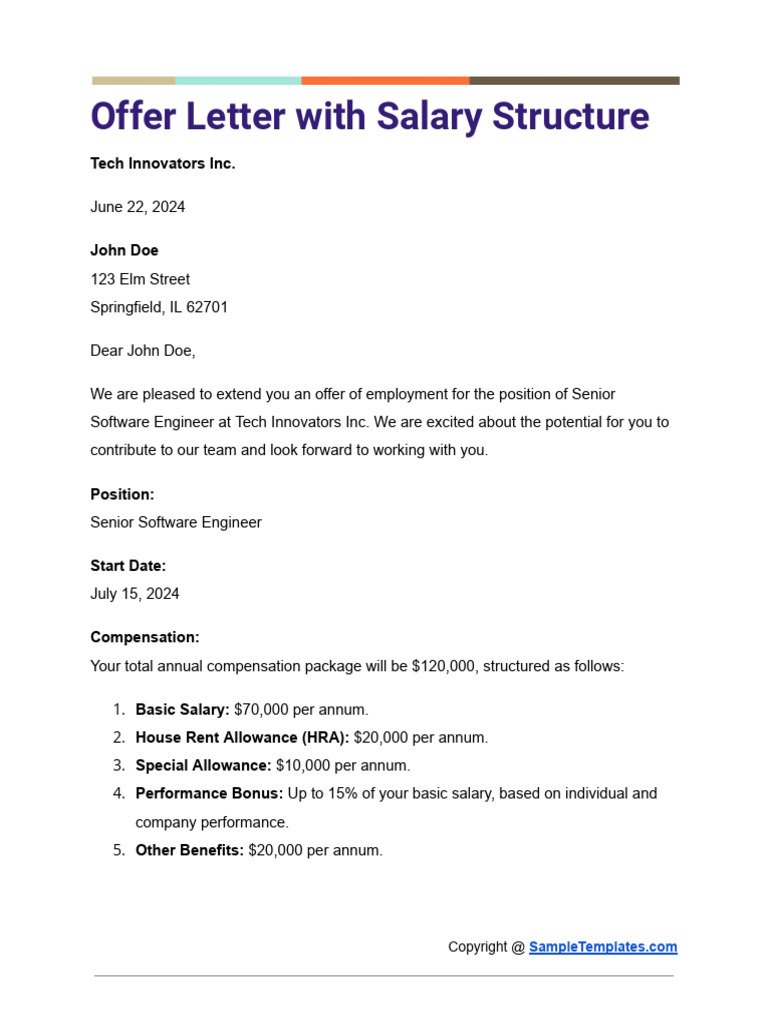 Offer-Letter-with-Salary-Structure | PDF