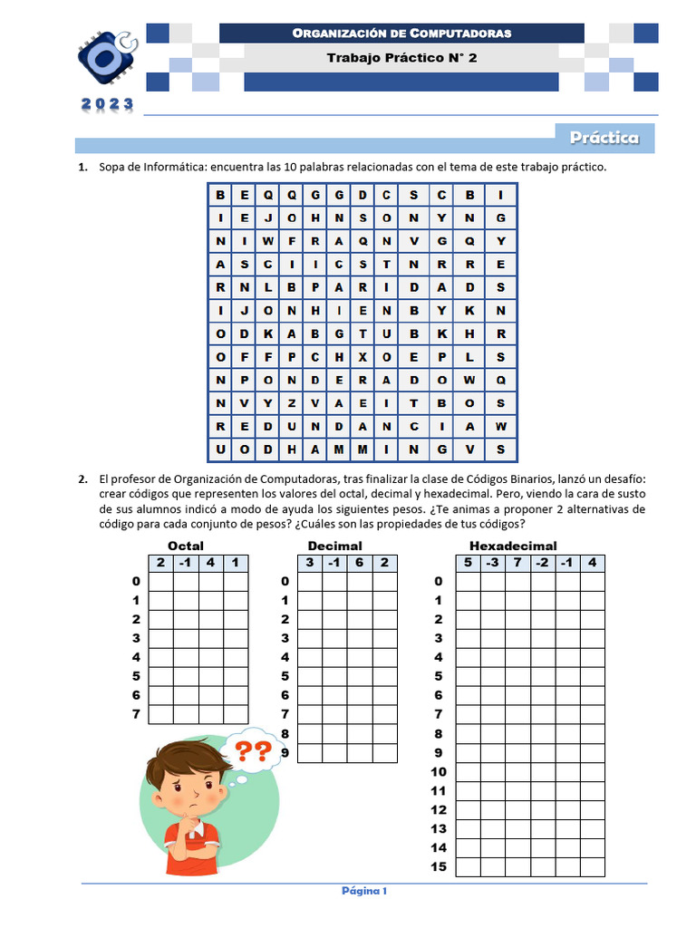 OC23 - TP2. Códigos Binarios y Detección de Errores | PDF