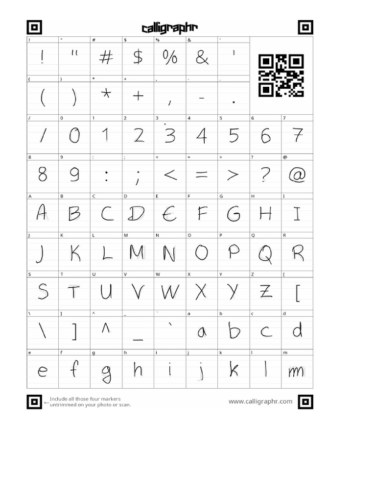 Calligraphr Template2 | PDF