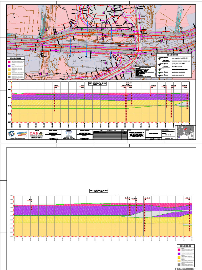 Pl-01 - Planta y Perfiles Geotécnicas | PDF