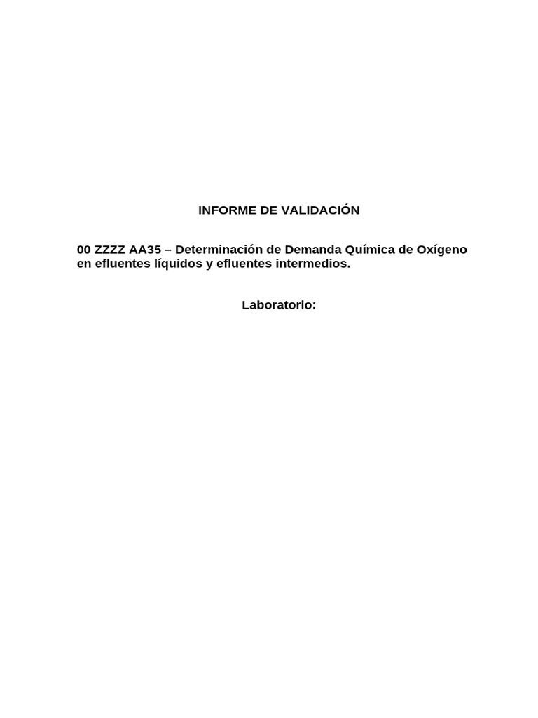 Informe de Validación | PDF | Calibración | Métodos y materiales de enseñanza