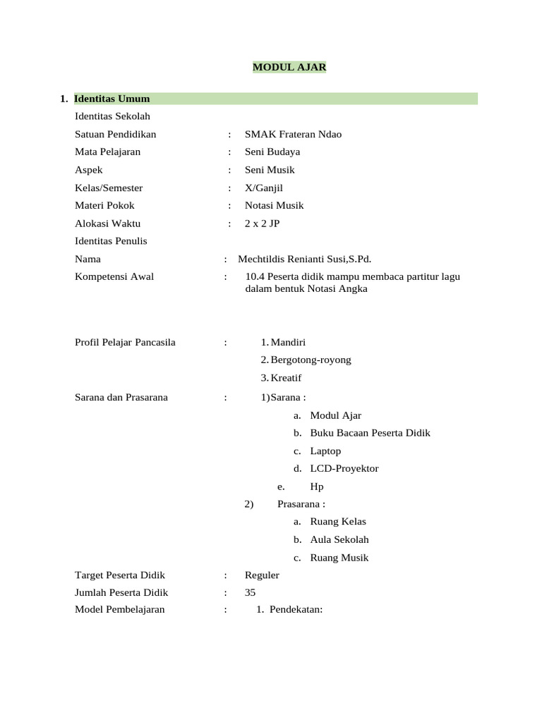 Modul Ajar Supervisi | PDF