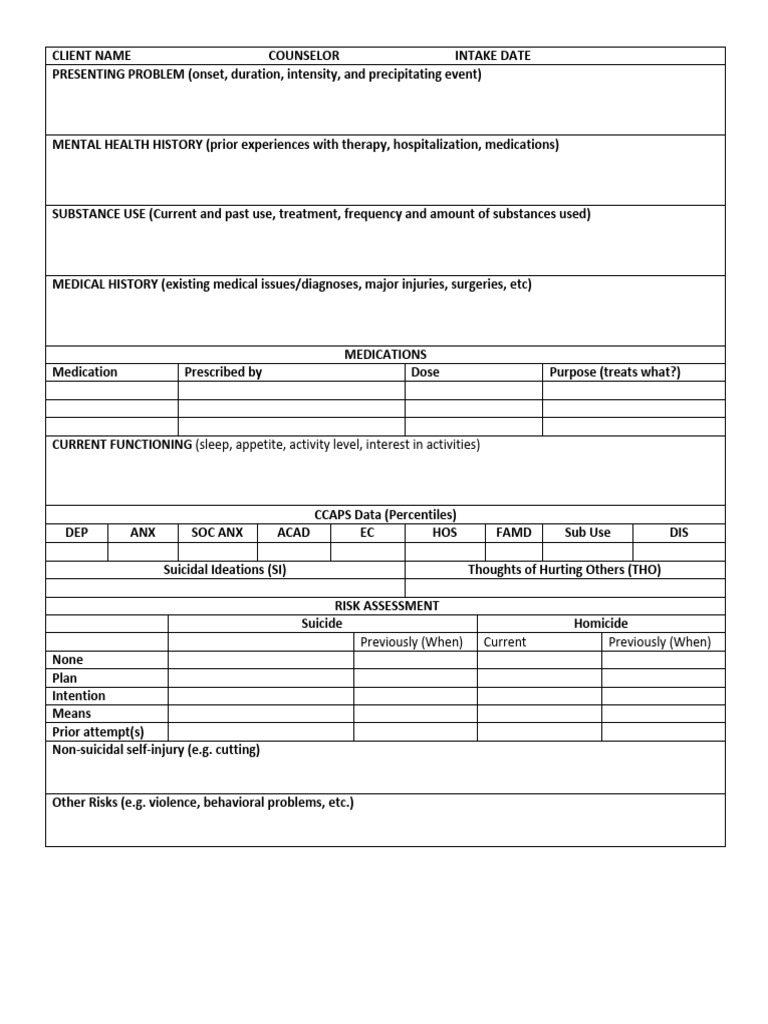 NEW CLIENT INTAKE FORM | PDF