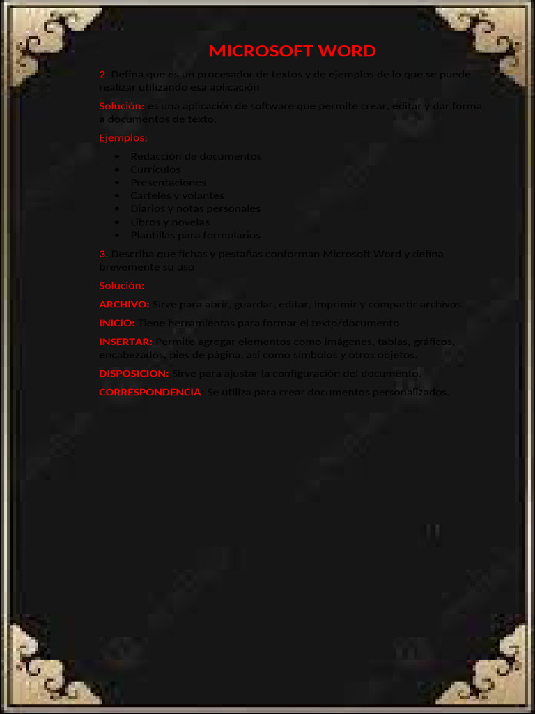 EJERCICIO DE WORD | PDF