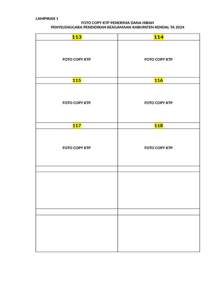 Lampiran FC KTP-1 | PDF