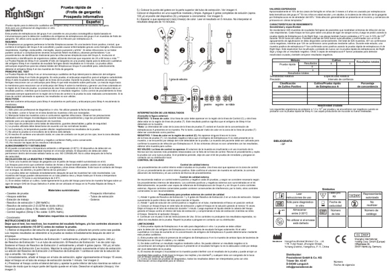 Right Sign Test Strep AES2 | PDF