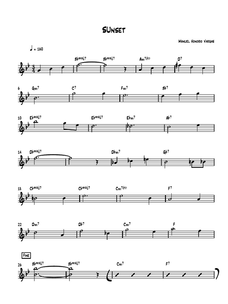 Sunset - Partitura Completa | PDF