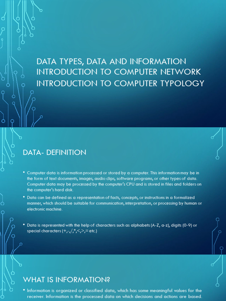 Datatypes, Computer Network & Topology | PDF