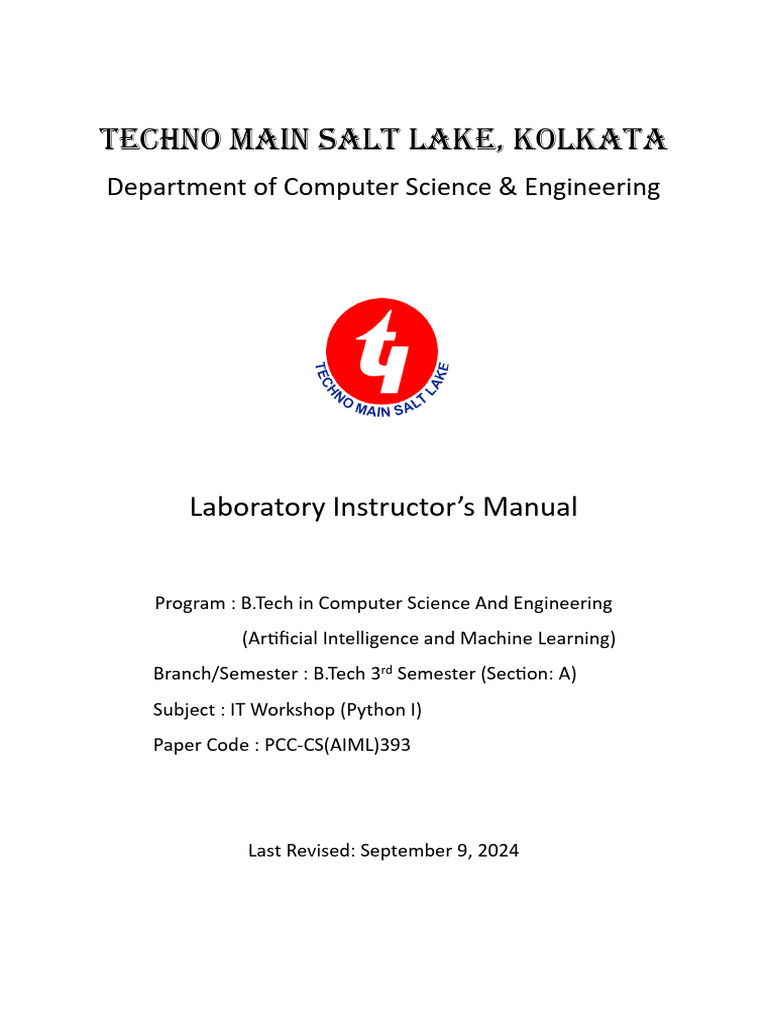 IT Workshop Python AIML 3 | PDF