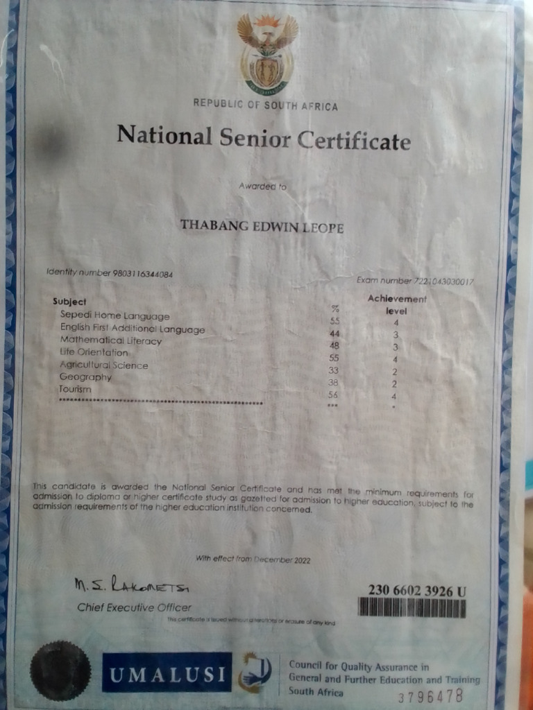 Matric Results | PDF