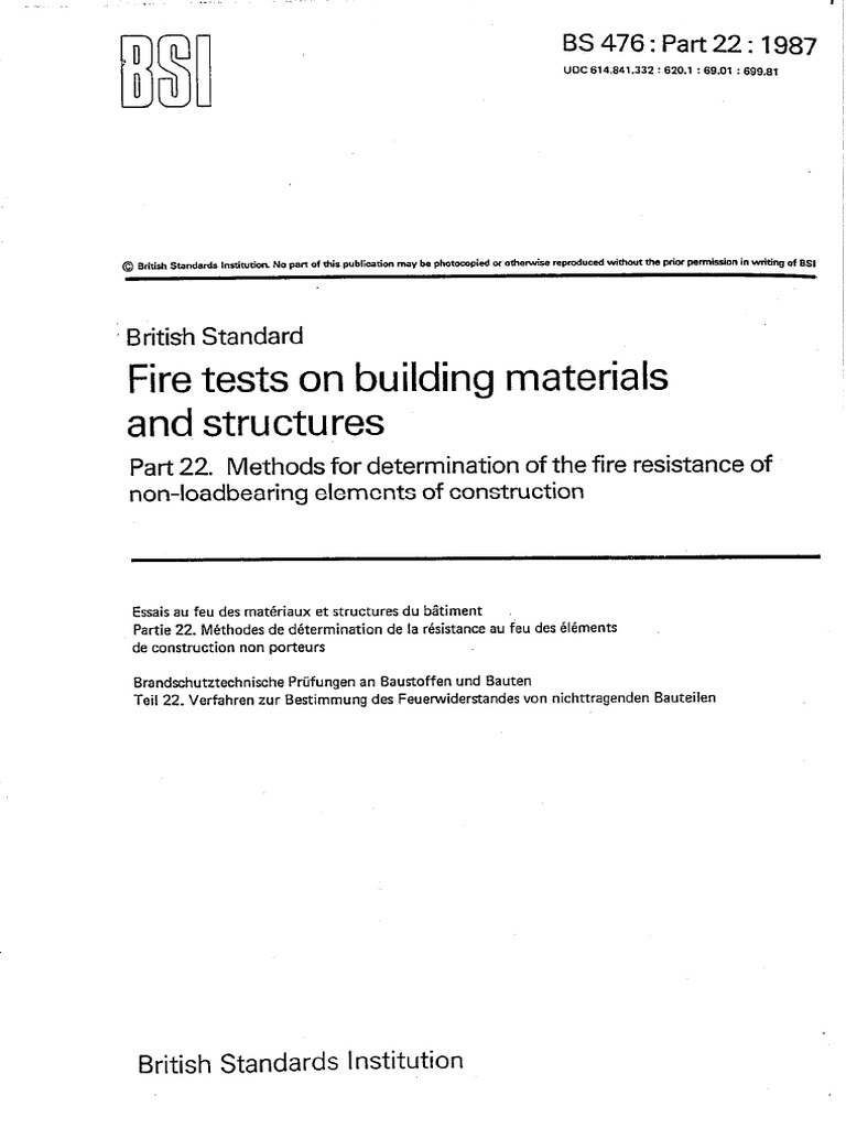 BS 476-22 - 1987 | PDF