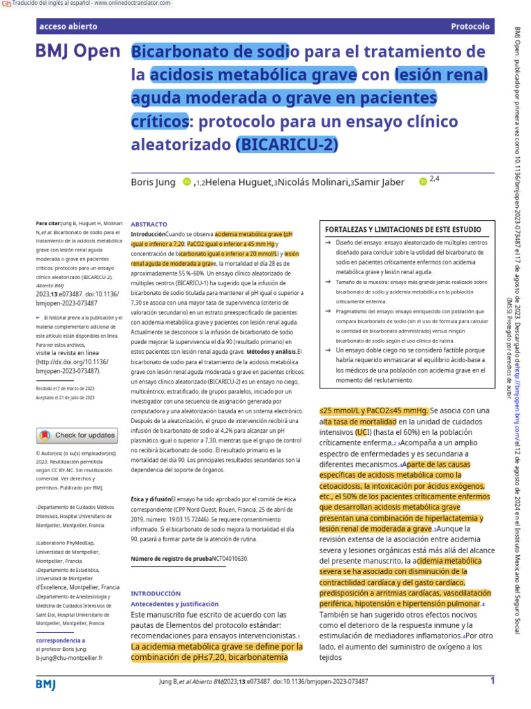 BICAR ICU 2.en - Es | PDF