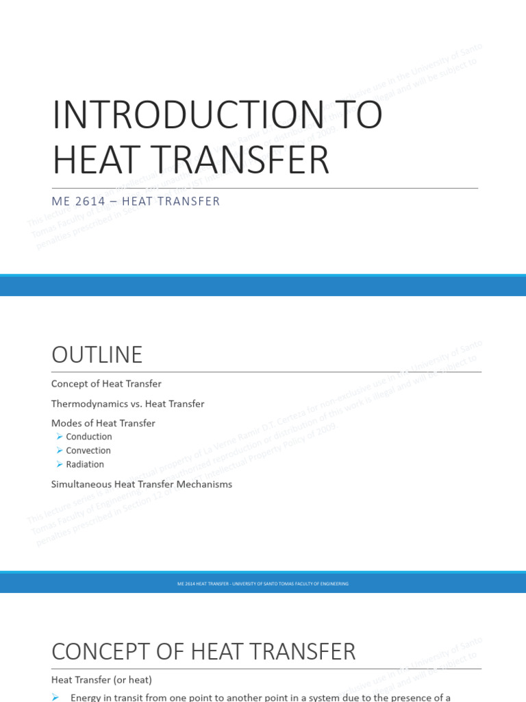 1 Intro To Heat Transfer | PDF