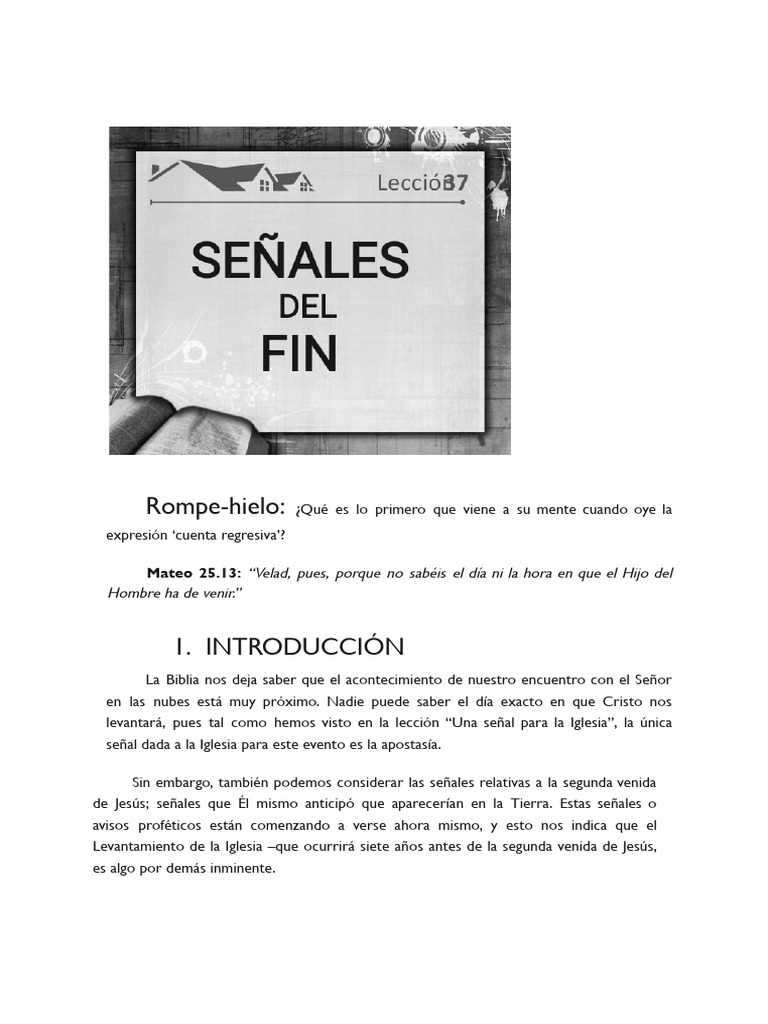 Señales del Fin y la Segunda Venida | PDF | Segundo advenimiento ...