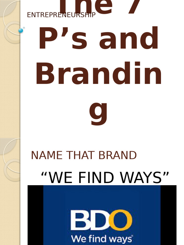 The 7 P's and Branding | PDF